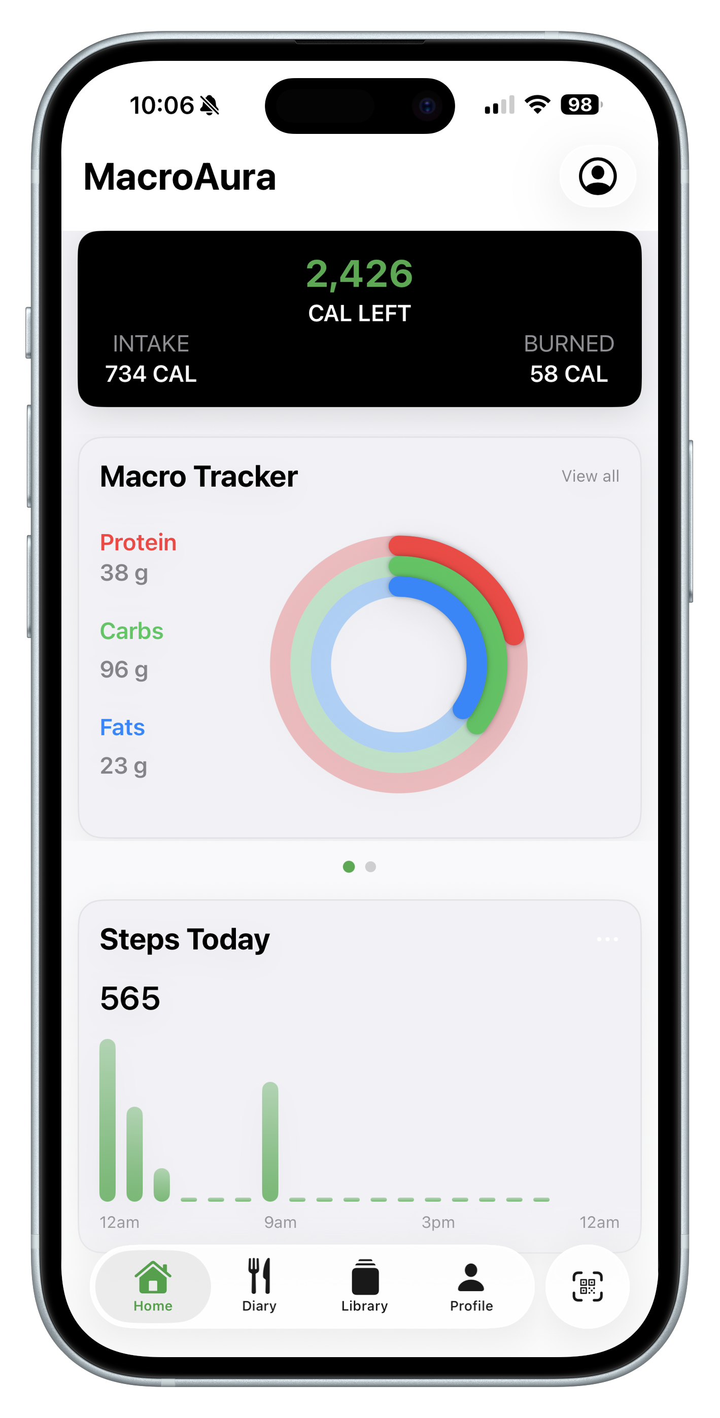 MacroAura — Macro Counter & Protein Tracker App